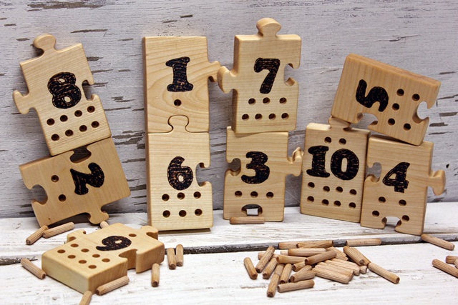 Ten Board Number Counting Toddler Number Early Learning - Etsy