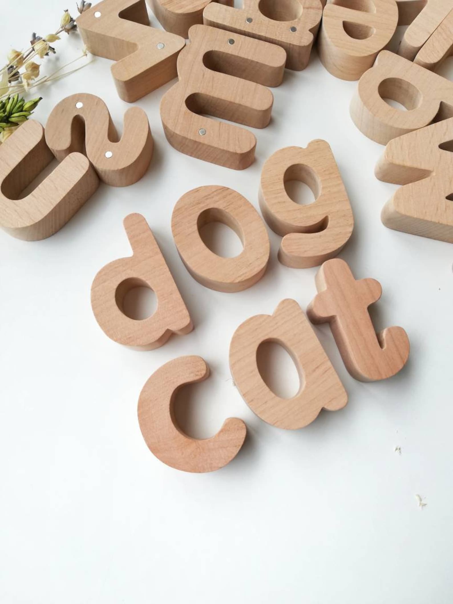 Lowercase Letters Wood, Solid Wood Letters, Homeschool, English ...