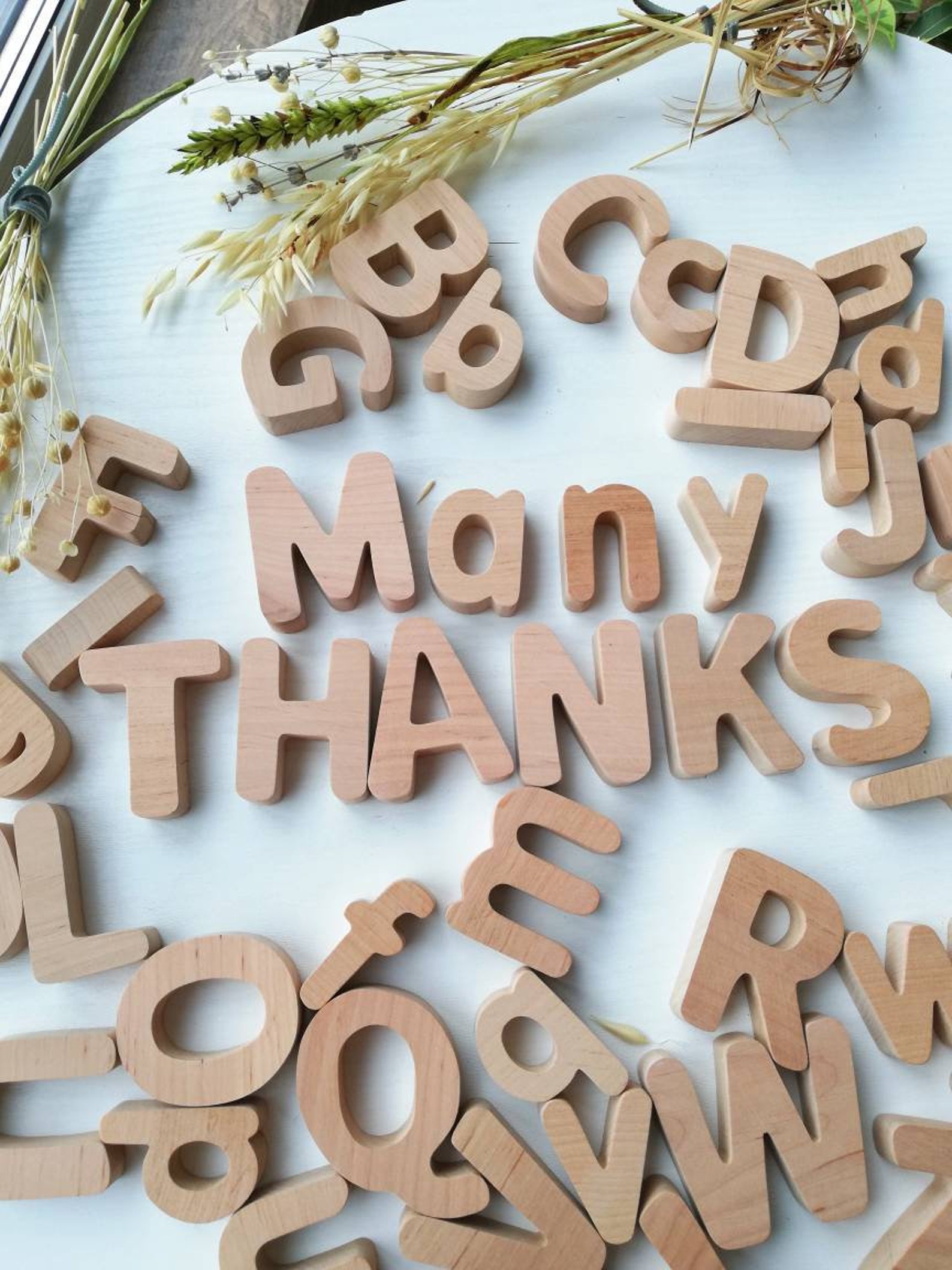 Lowercase Letters Wood Solid Wood Letters Homeschool - Etsy