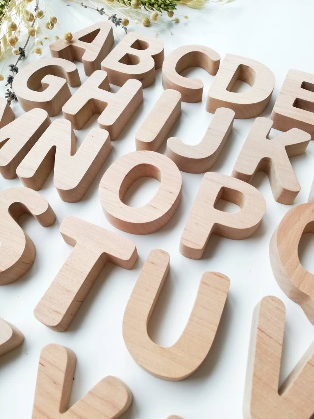 Wooden Magnetic Alphabet Montessori Alphabet Letter Abc Home Learning ...