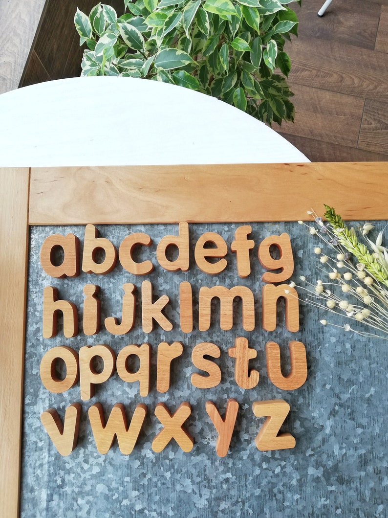Magnets Lowercase Wooden Letters English Alphabet Abc - Etsy