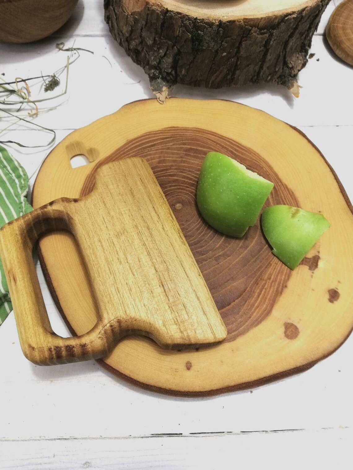 Food Kids Chopper Safe Wood Kids Knife Toddler Knife Kitcen Toy Fruit ...