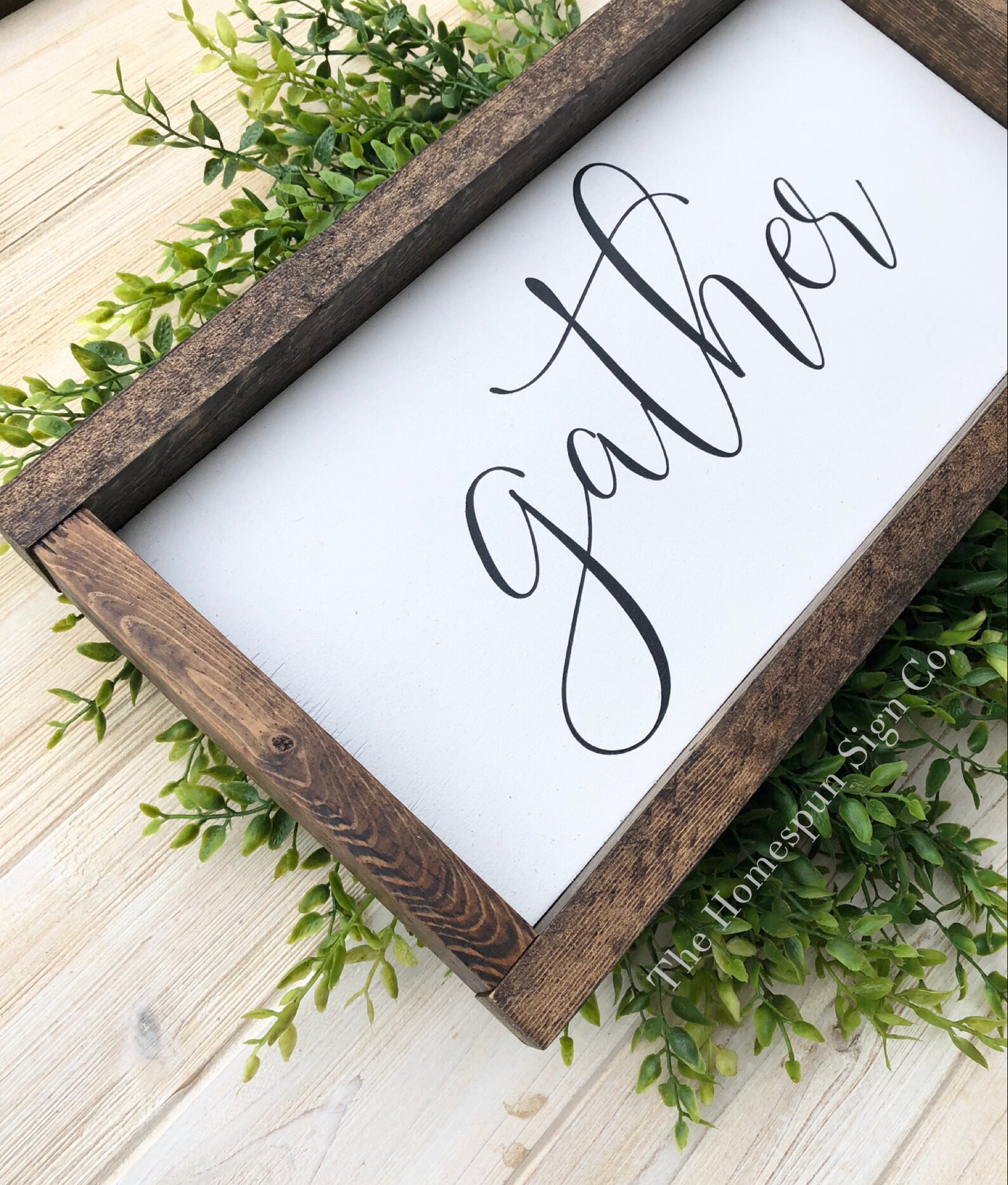 Rectangle Farmhouse Style Gather Sign That Would Look Amazing | Etsy
