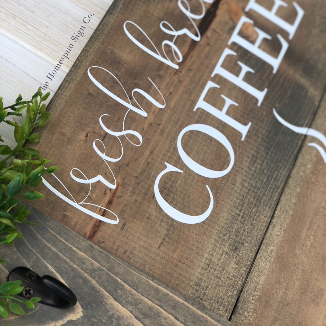 Fresh Brewed Coffee Sign Farmhouse Style Pallet Style | Etsy