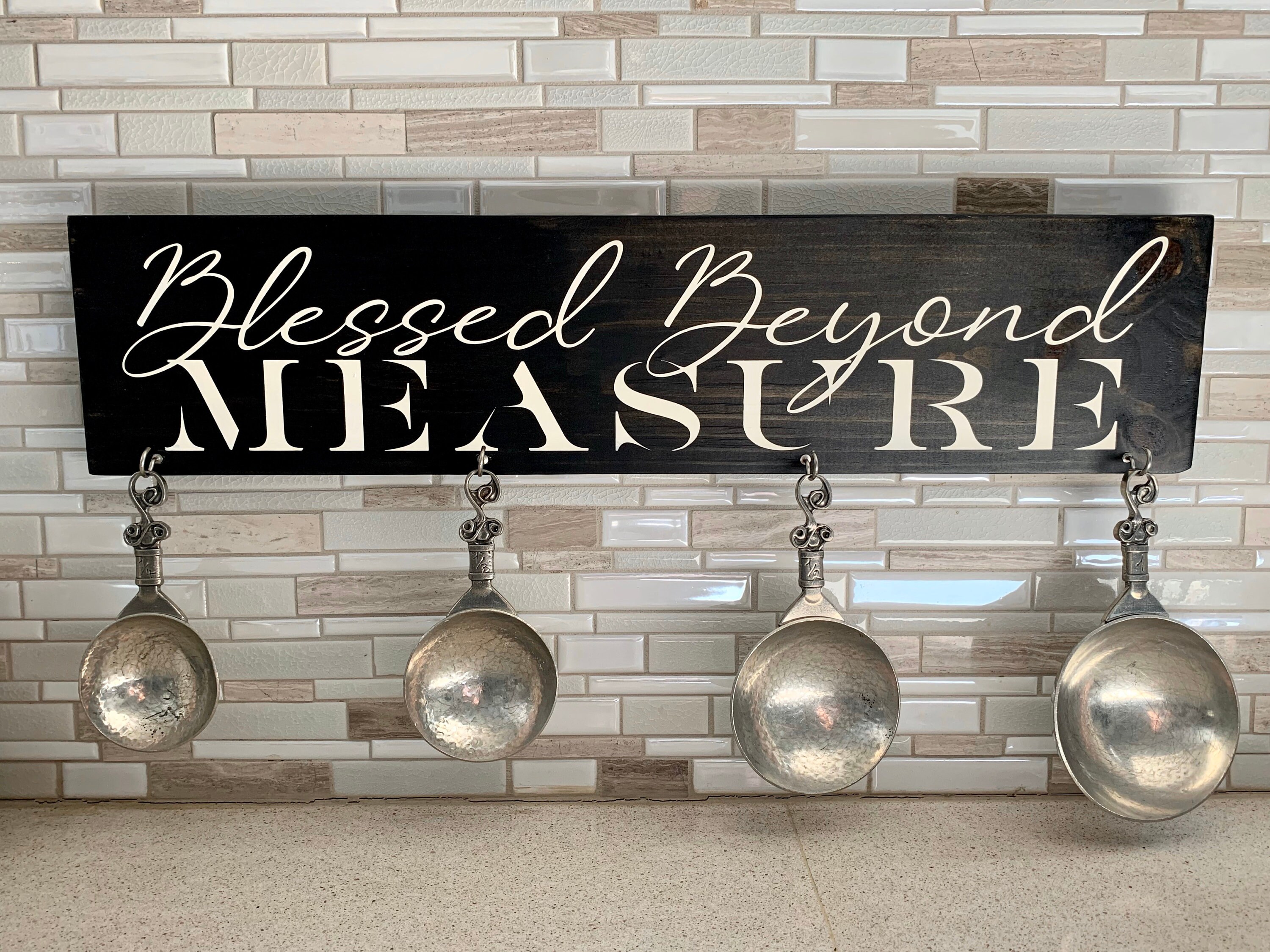 Blessed Beyond Measure Sign Measuring Cup Hanger or | Etsy