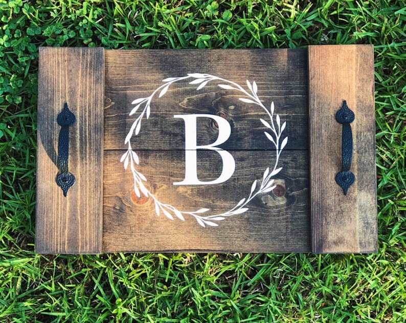 Pallet Style Wooden Gather Farmhouse Serving Tray That Would | Etsy