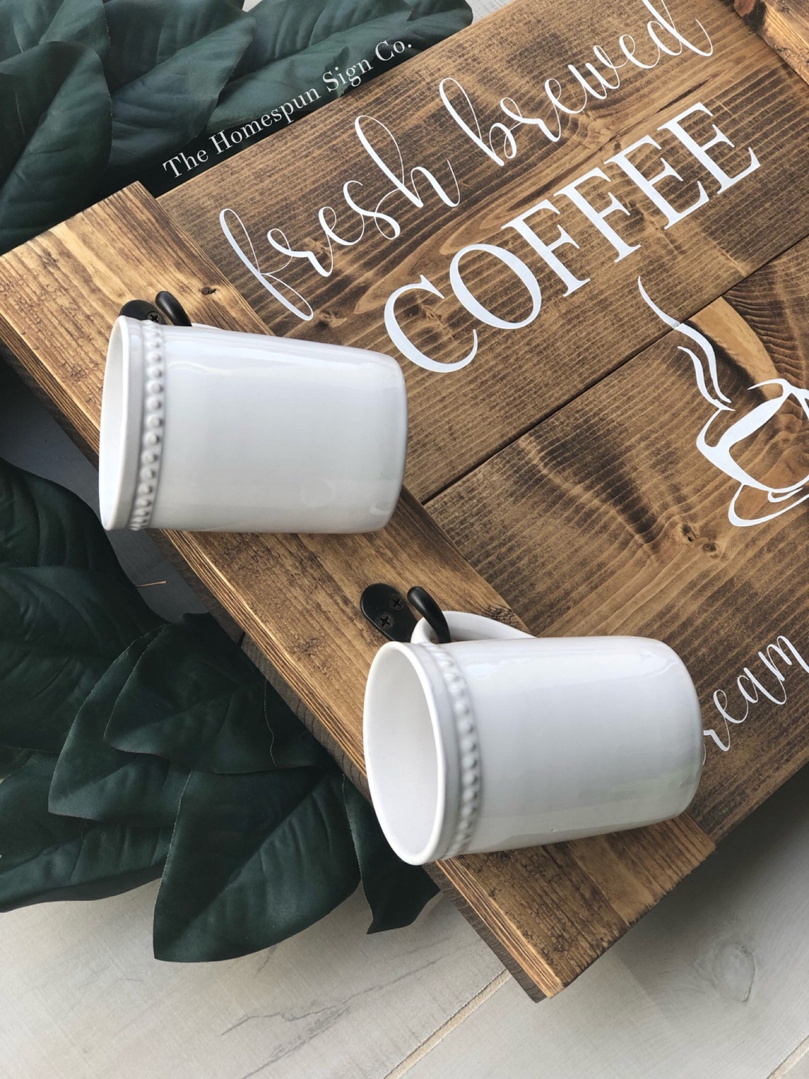 Fresh Brewed Coffee Sign Farmhouse Style Pallet Style | Etsy