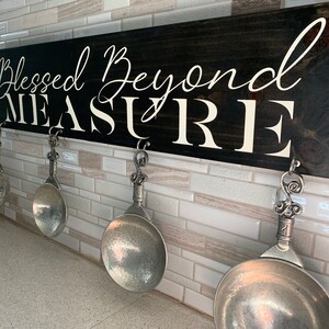 Blessed Beyond Measure Sign | Measuring Cup Hanger or Organizer - Etsy