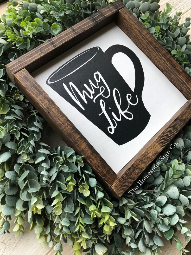Mug Life Coffee Cup Sign for Coffee Station or Coffee Lover - Etsy