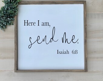 Here I Am Send Me | Etsy
