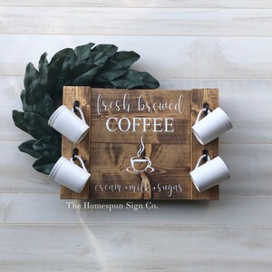 Fresh Brewed Coffee Sign | Farmhouse Style | Pallet Style Coffee Sign ...
