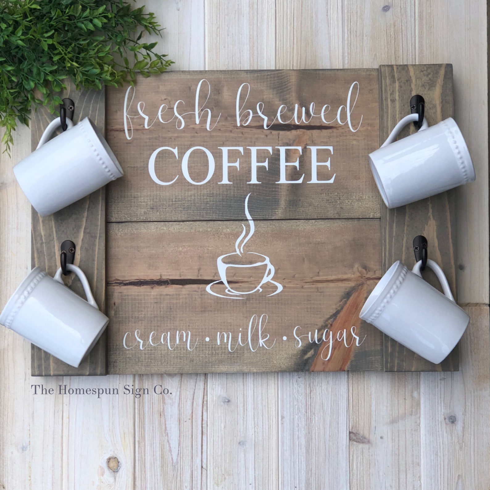 Fresh Brewed Coffee Sign Farmhouse Style Pallet Style - Etsy