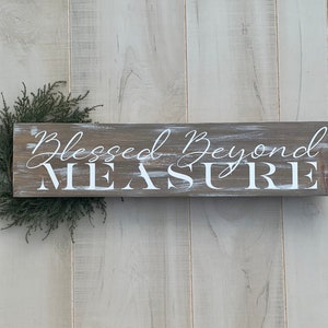 Blessed Beyond Measure Sign | Measuring Cup Hanger or Organizer - Etsy