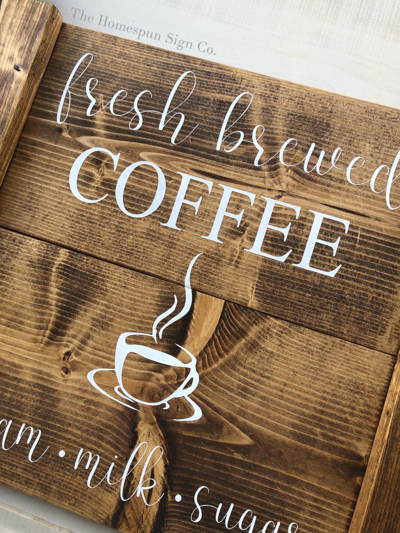 Fresh Brewed Coffee Sign Farmhouse Style Pallet Style | Etsy