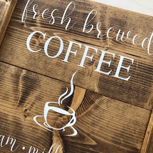 Fresh Brewed Coffee Sign | Farmhouse Style | Pallet Style Coffee Sign ...