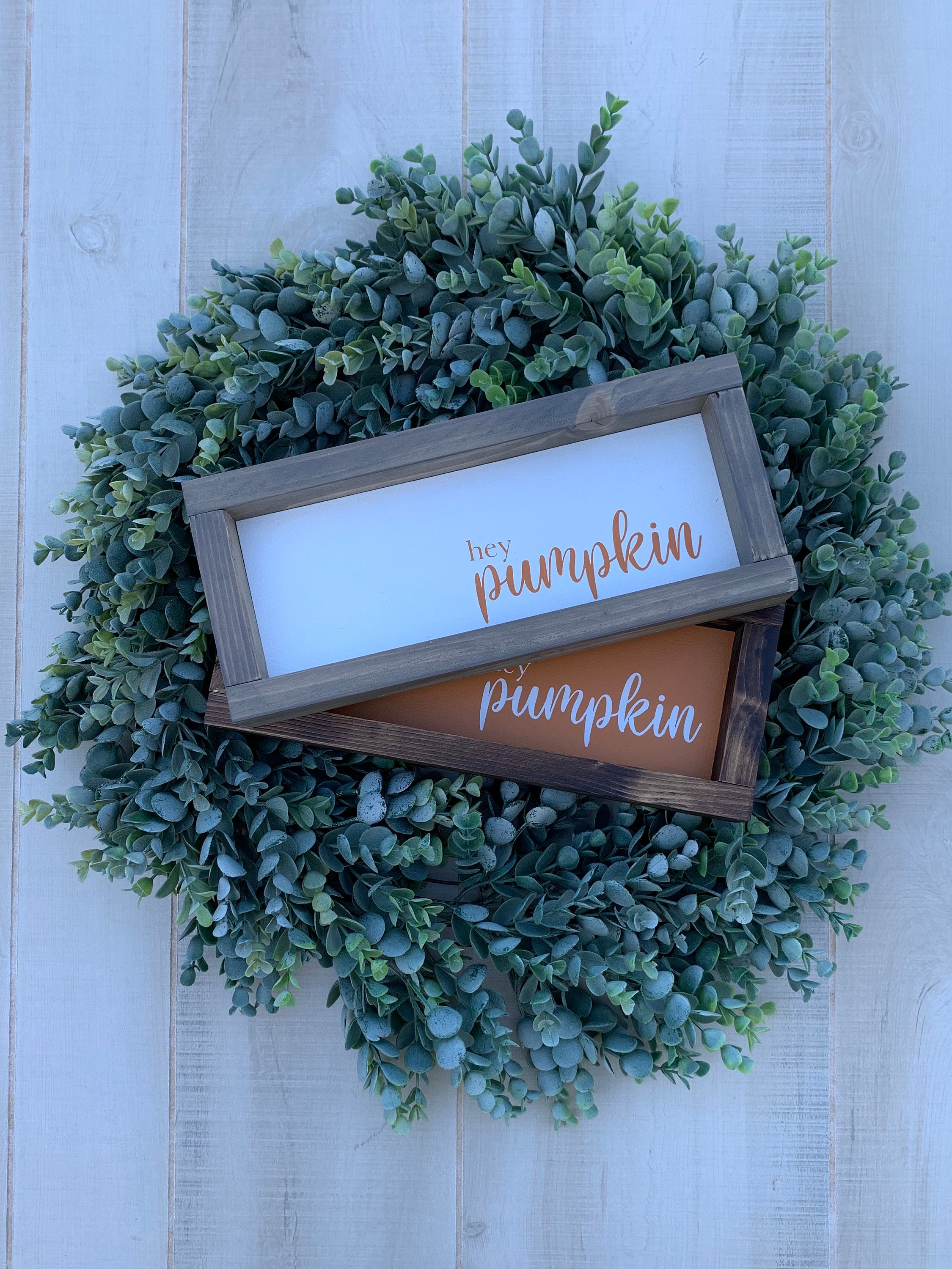 Hey Pumpkin Small Wooden Fall Sign Farmhouse Style Autumn - Etsy