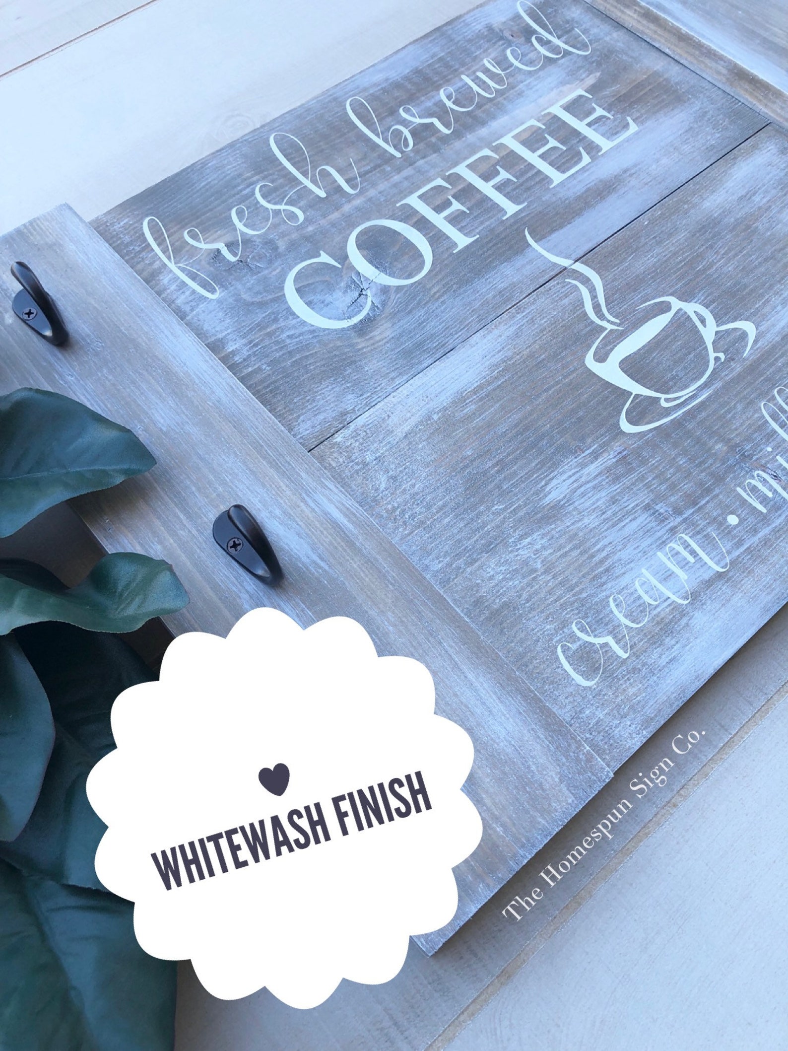 Fresh Brewed Coffee Sign Farmhouse Style Pallet Style | Etsy