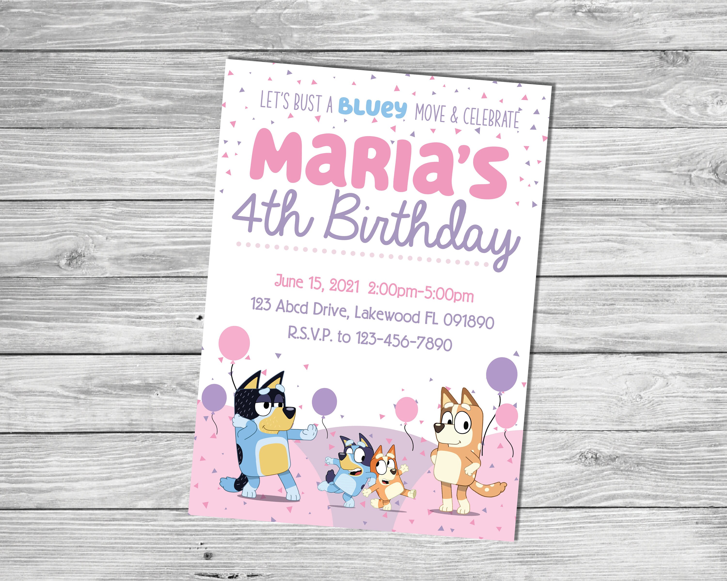 Free Bluey Invitation Templates