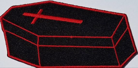 Coffin Patch. Casket Goth. Death. Patches. Cross | Etsy
