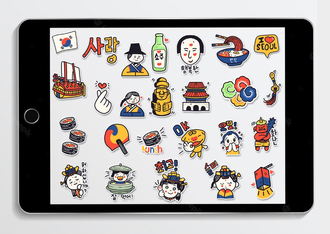 25 Unique Handmade Cute Korean Digital Stickers | Kawaii Journal ...
