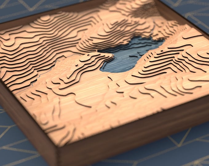 3D Laser Cut Topographic Map of Whistler Pinecrest Lake, California - Etsy