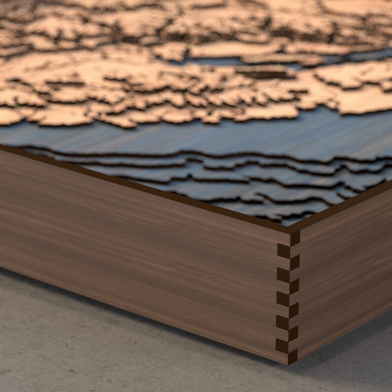 3D Laser Cut Topographic Map of Vancouver Island | Etsy