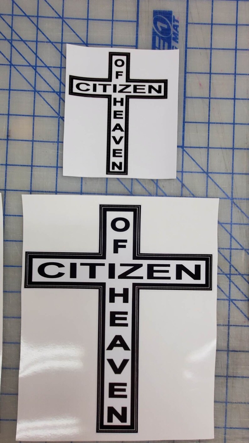 Jesus Cross Sticker, Jesus Cross, Citizen of Heaven, Car Decal ...