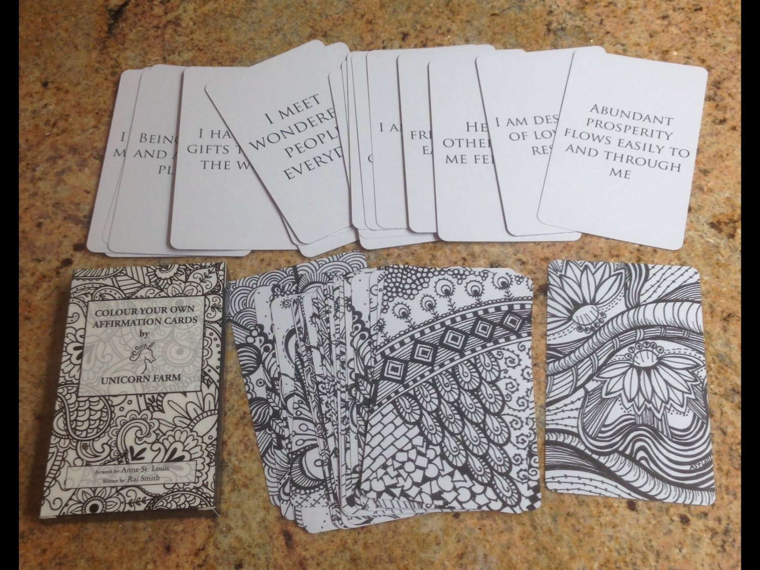 Affirmation Cards ~ Coloring Card Deck - Etsy