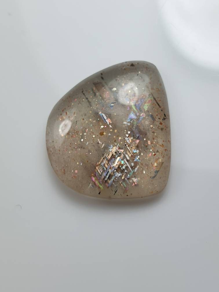 Beautiful Large Rainbow Lattice Sunstone Cabochon 17x15mm E53 | Etsy