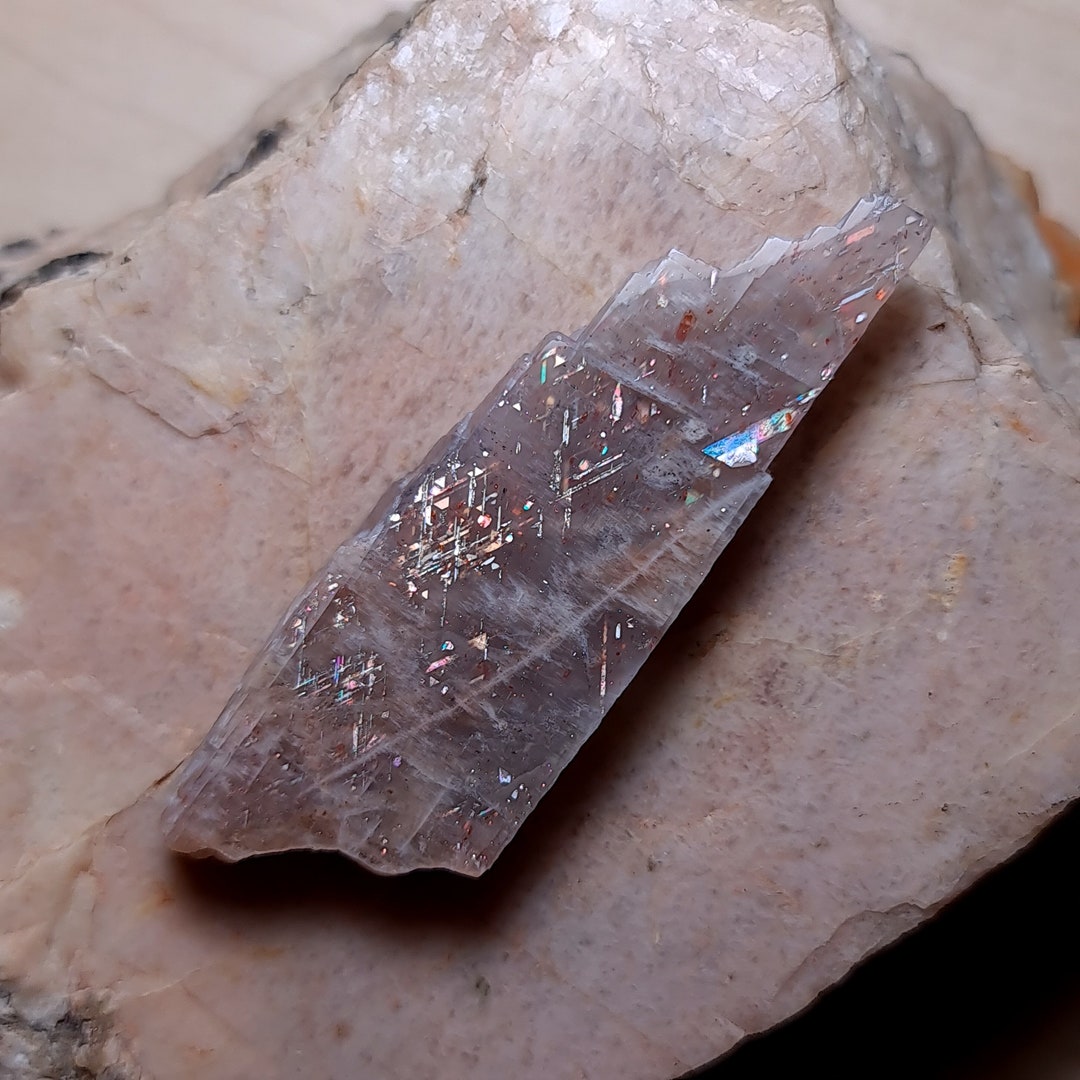 Australian Rainbow Lattice Sunstone Specimen 73x25mm A1732 - Etsy
