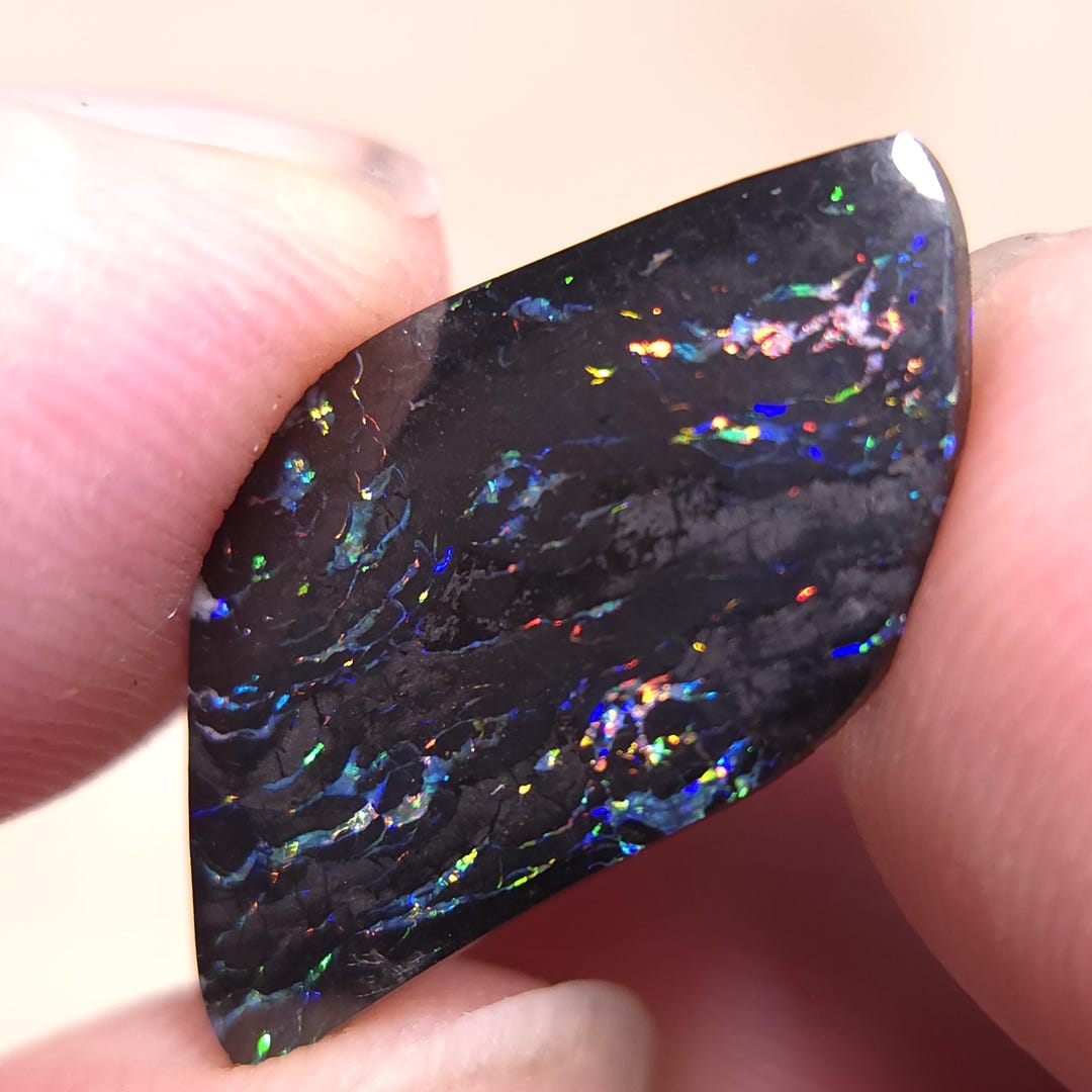 Black Matrix Boulder Opal Cabochon 24x13mm A1757 - Etsy