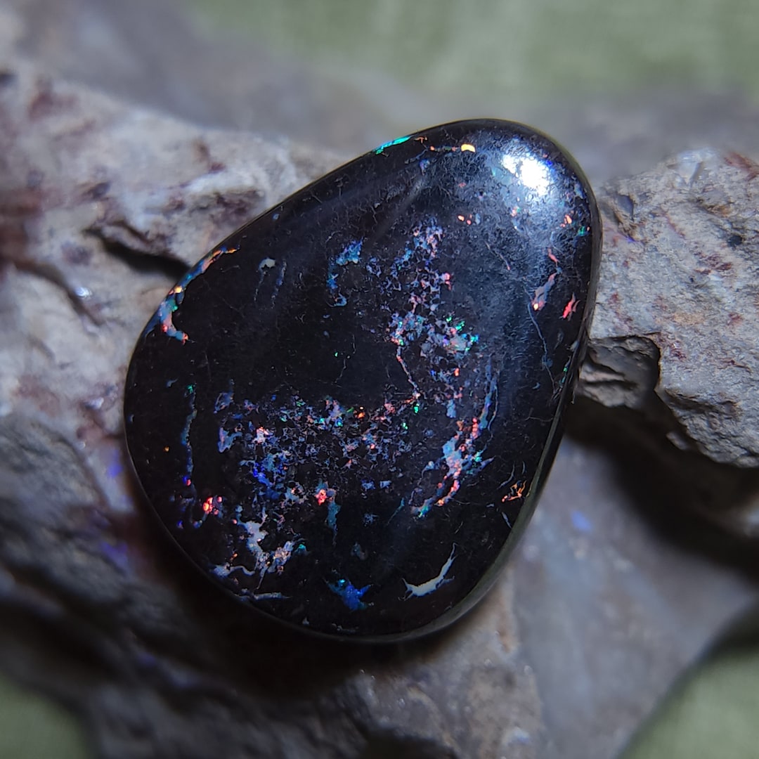 Black Matrix Boulder Opal Cabochon 26 X 20mm A3074 - Etsy