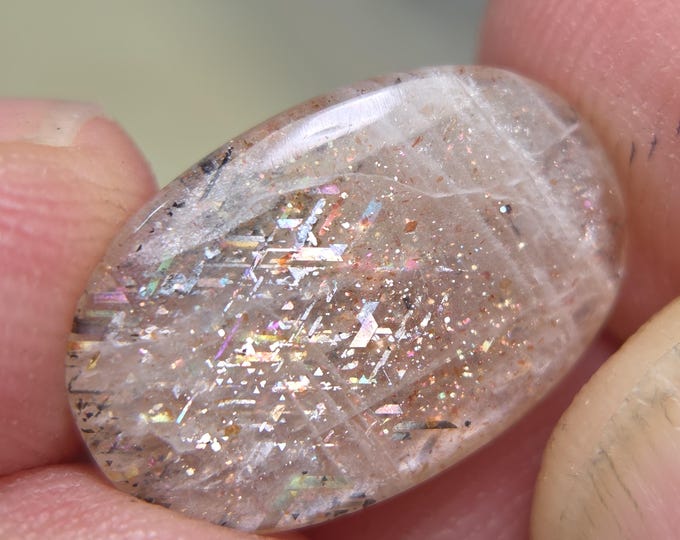 Australian Rainbow Lattice Sunstone Specimen 14 X 7mm A4918 - Etsy