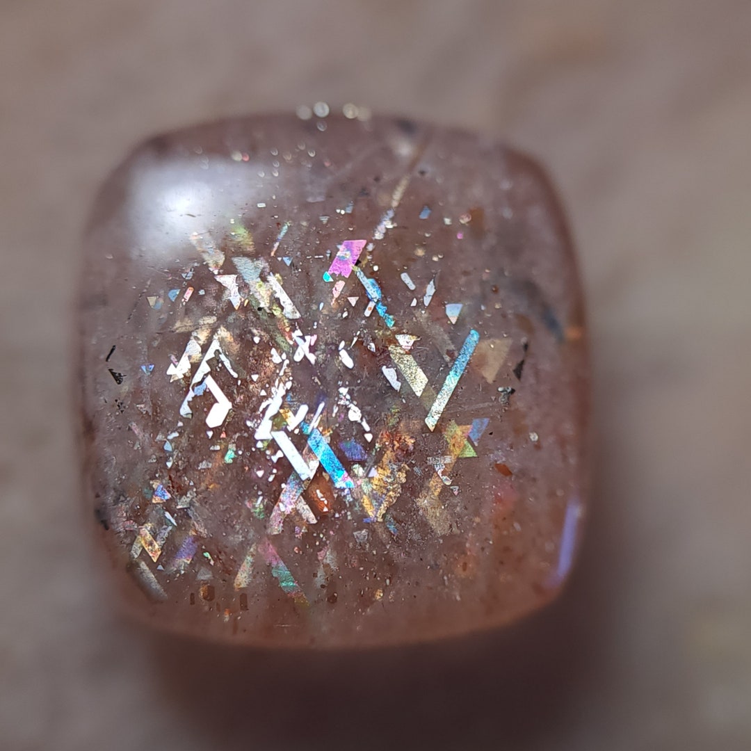 Australian Rainbow Lattice Sunstone Cabochon 11 X 10mm A4153 - Etsy