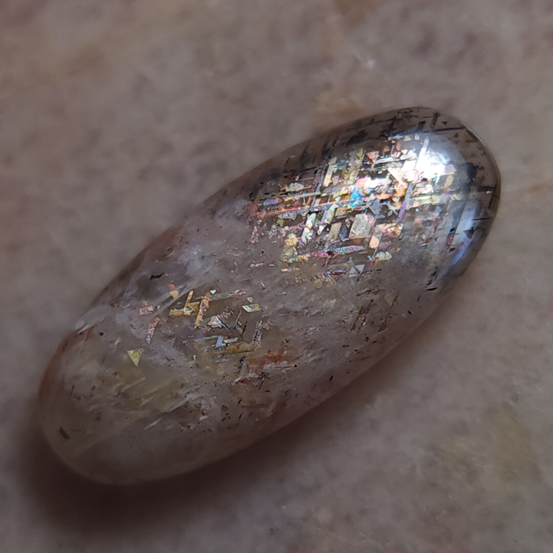 Australian Rainbow Lattice Sunstone Cabochon 18 X 8mm A4208 - Etsy