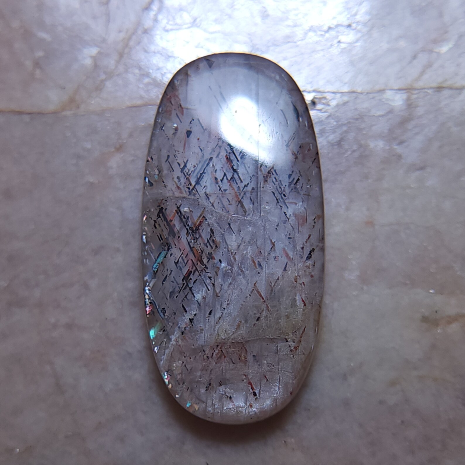 Australian Rainbow Lattice Sunstone Cabochon 27 X 13 Mm A3235 - Etsy