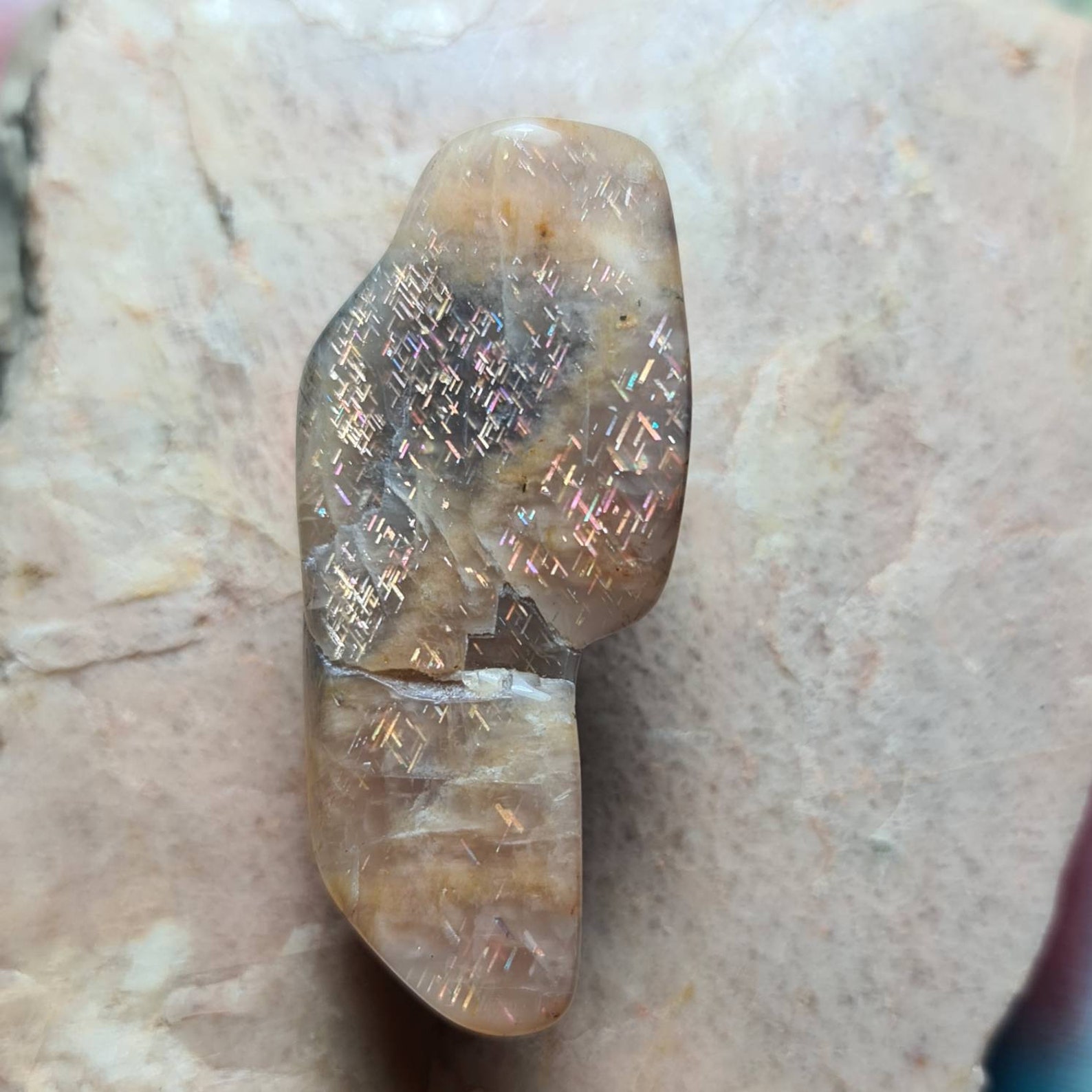 Huge Tumbled AA Rainbow Lattice Sunstone Lattice All the Way - Etsy