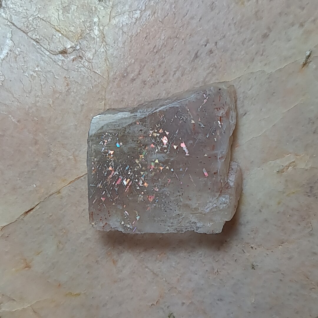 Australian Rainbow Lattice Sunstone Specimen With Triangles 26x25mm A91 ...