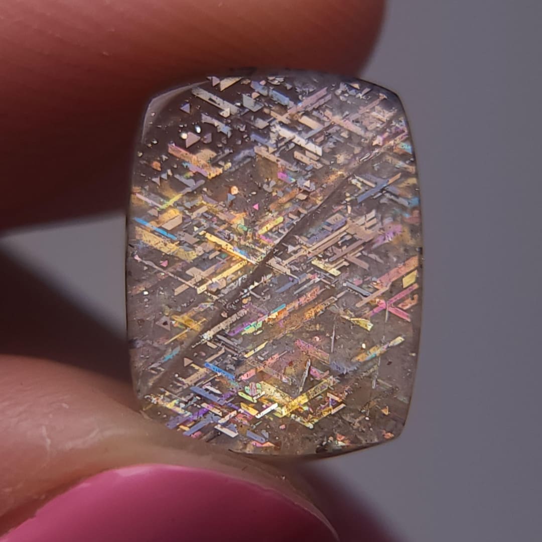 Australian Rainbow Lattice Sunstone Cabochon 13x10mm A4800 - Etsy