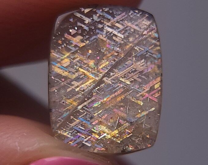 Australian Rainbow Lattice Sunstone Cabochon 13x10mm A4800 - Etsy