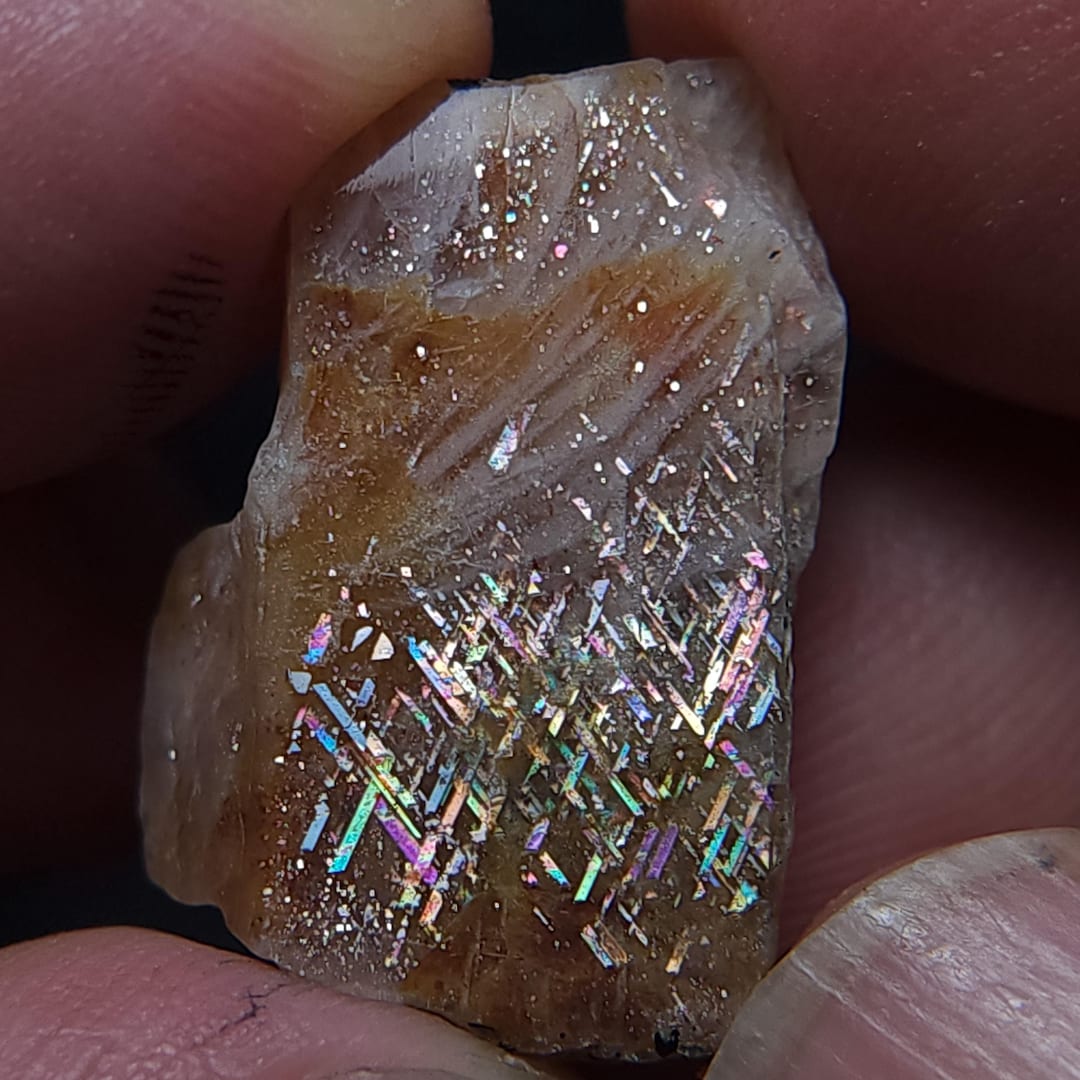 Australian Rainbow Lattice Sunstone Specimen 27 X 17 Mm A4569 - Etsy