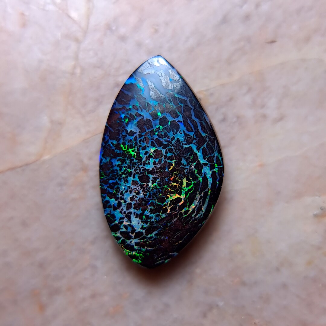 Black Matrix Boulder Opal Cabochon 23x14mm A1568 - Etsy