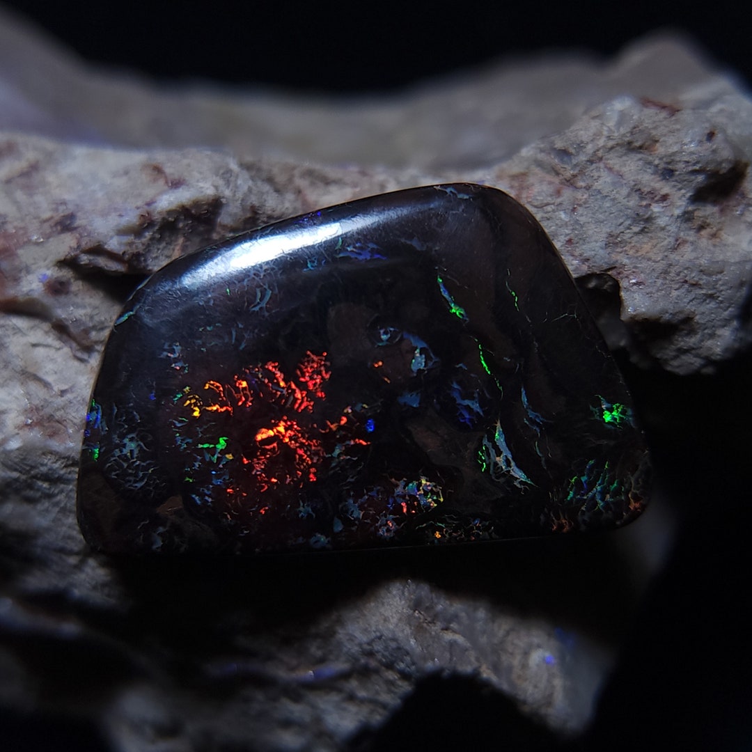 Black Matrix Boulder Opal Cabochon 28 X 18mm A3066 - Etsy