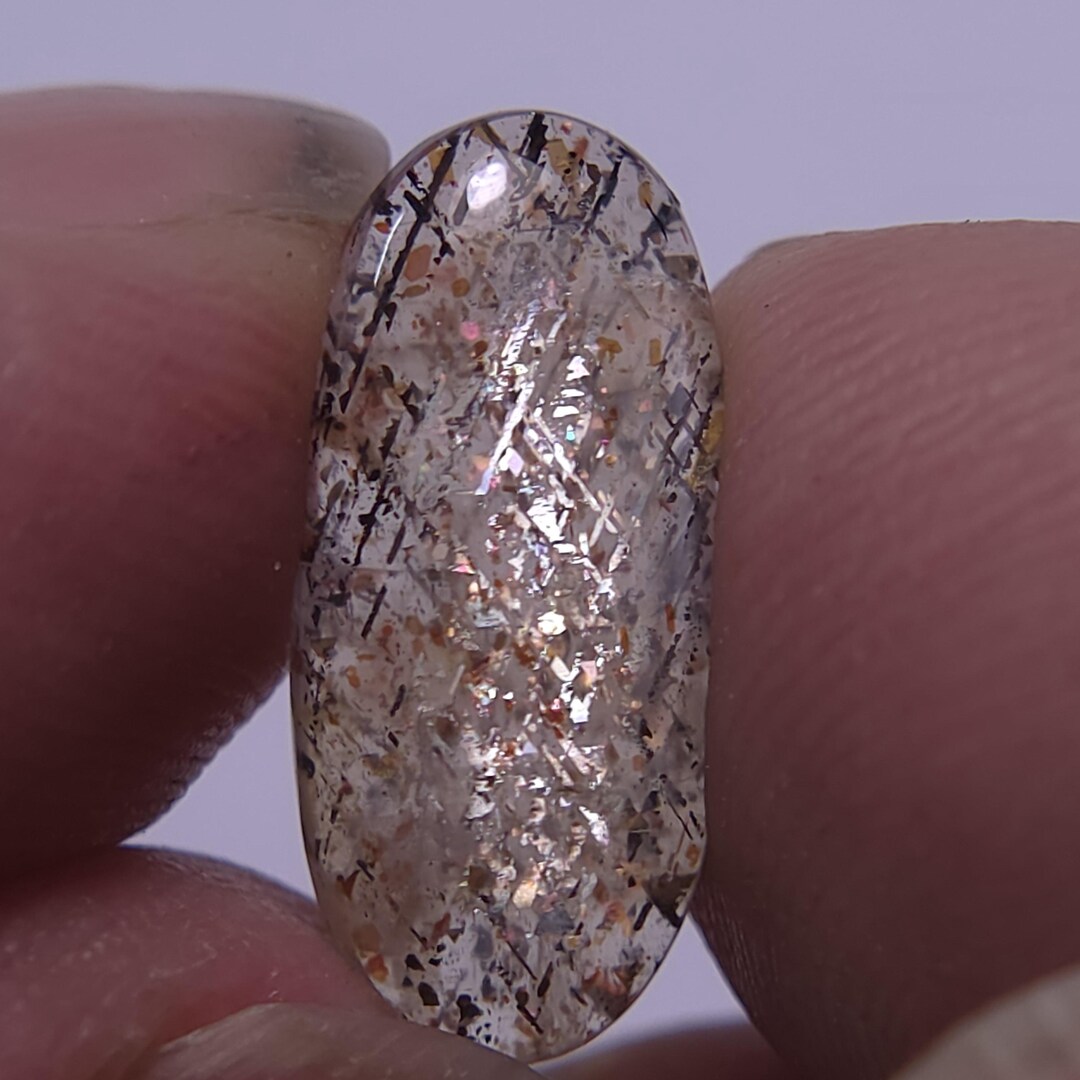 Australian Rainbow Lattice Sunstone Oval Cabochon 18mm B572 - Etsy