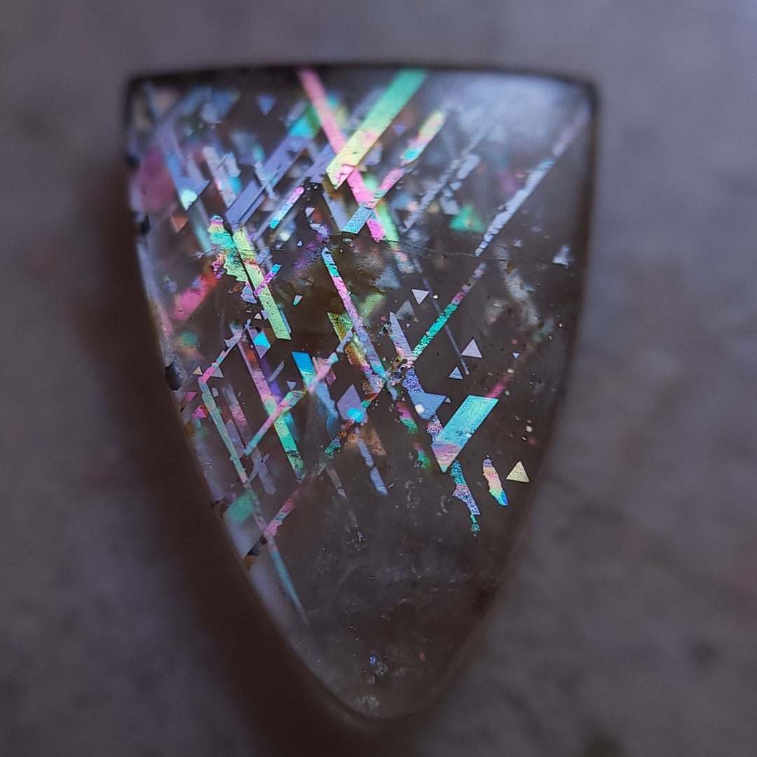 Australian Rainbow Lattice Sunstone Cabochon 13x9mm A2809 - Etsy