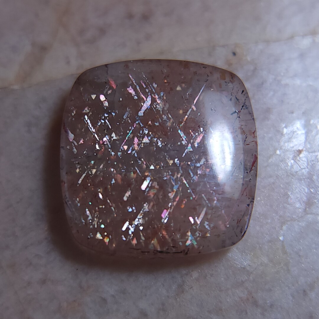Australian Rainbow Lattice Sunstone Cabochon 16 X 16mm A3370 - Etsy