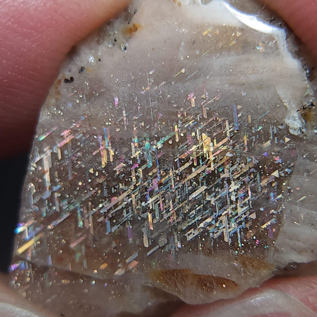 Australian Rainbow Lattice Sunstone Specimen 26 X 24 Mm A4590 - Etsy
