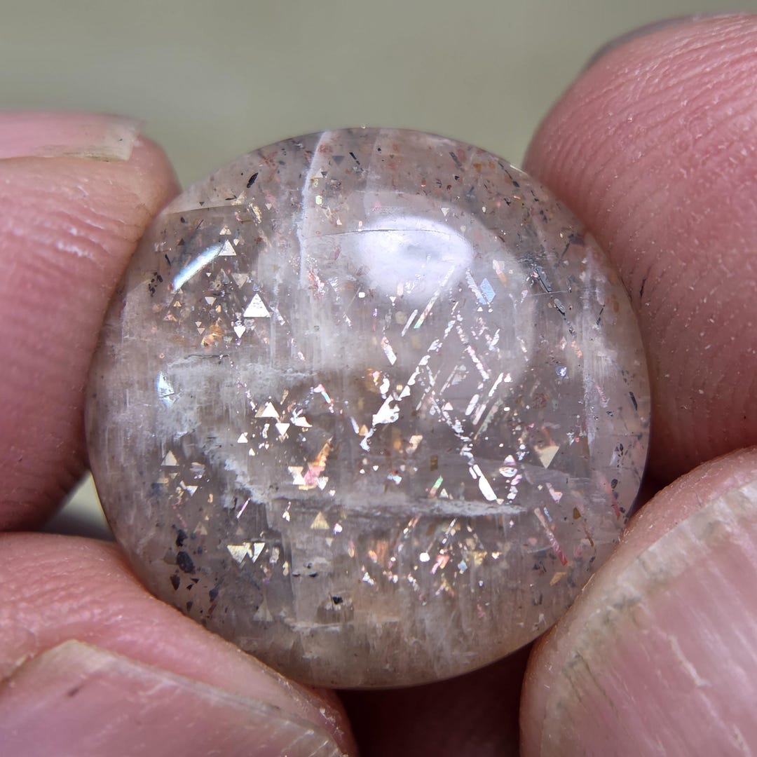 Australian Rainbow Lattice Sunstone Cabochon 19 X 6mm A4165 - Etsy