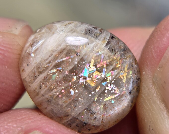Australian Rainbow Lattice Sunstone Specimen 14 X 7mm A4918 - Etsy