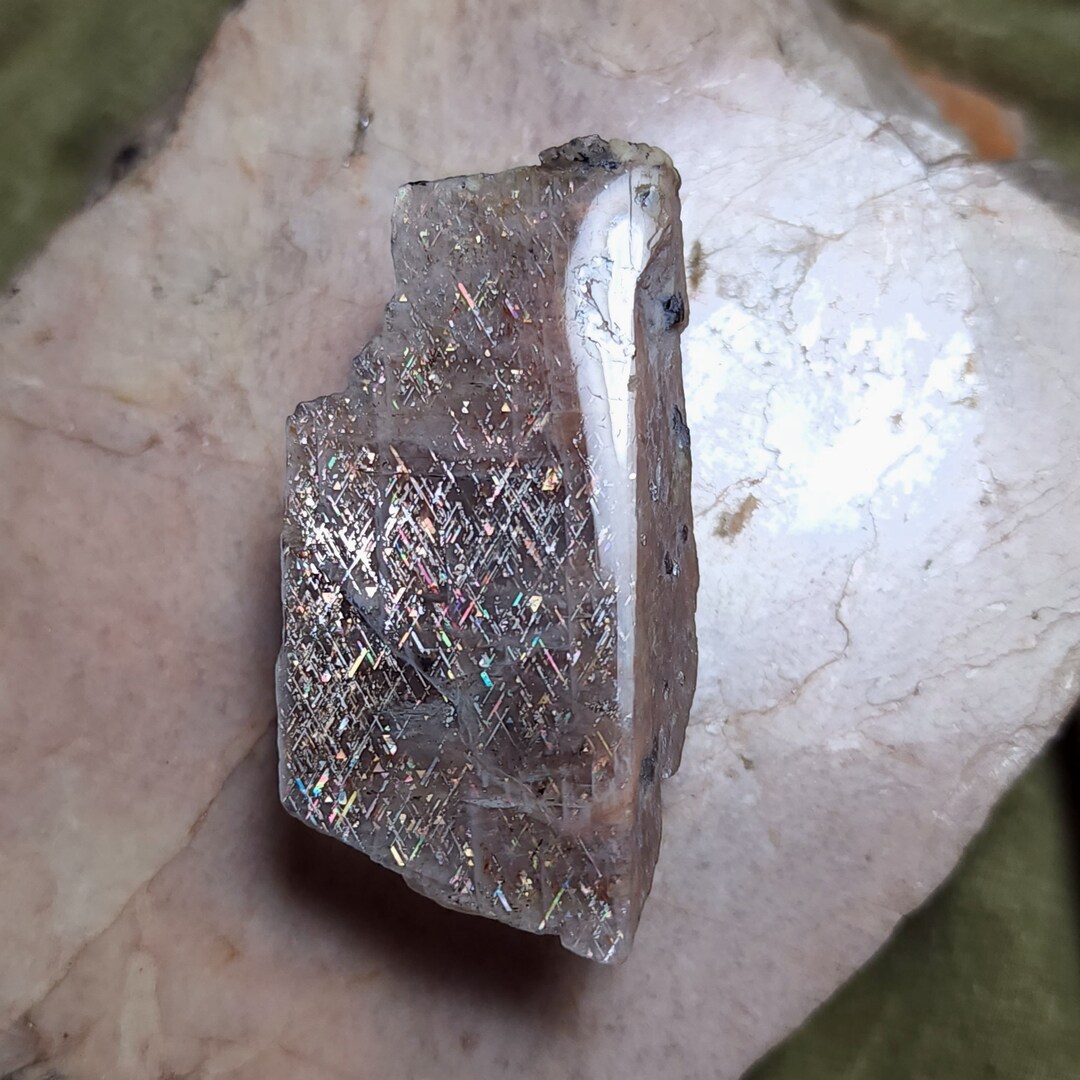 Australian Rainbow Lattice Sunstone Specimen 53x23mm A2887 - Etsy